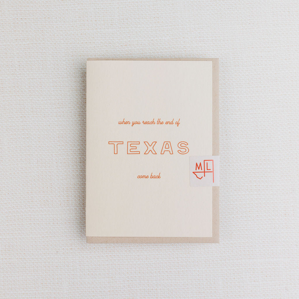 The End of Texas Card – Morgan Lacey Hart